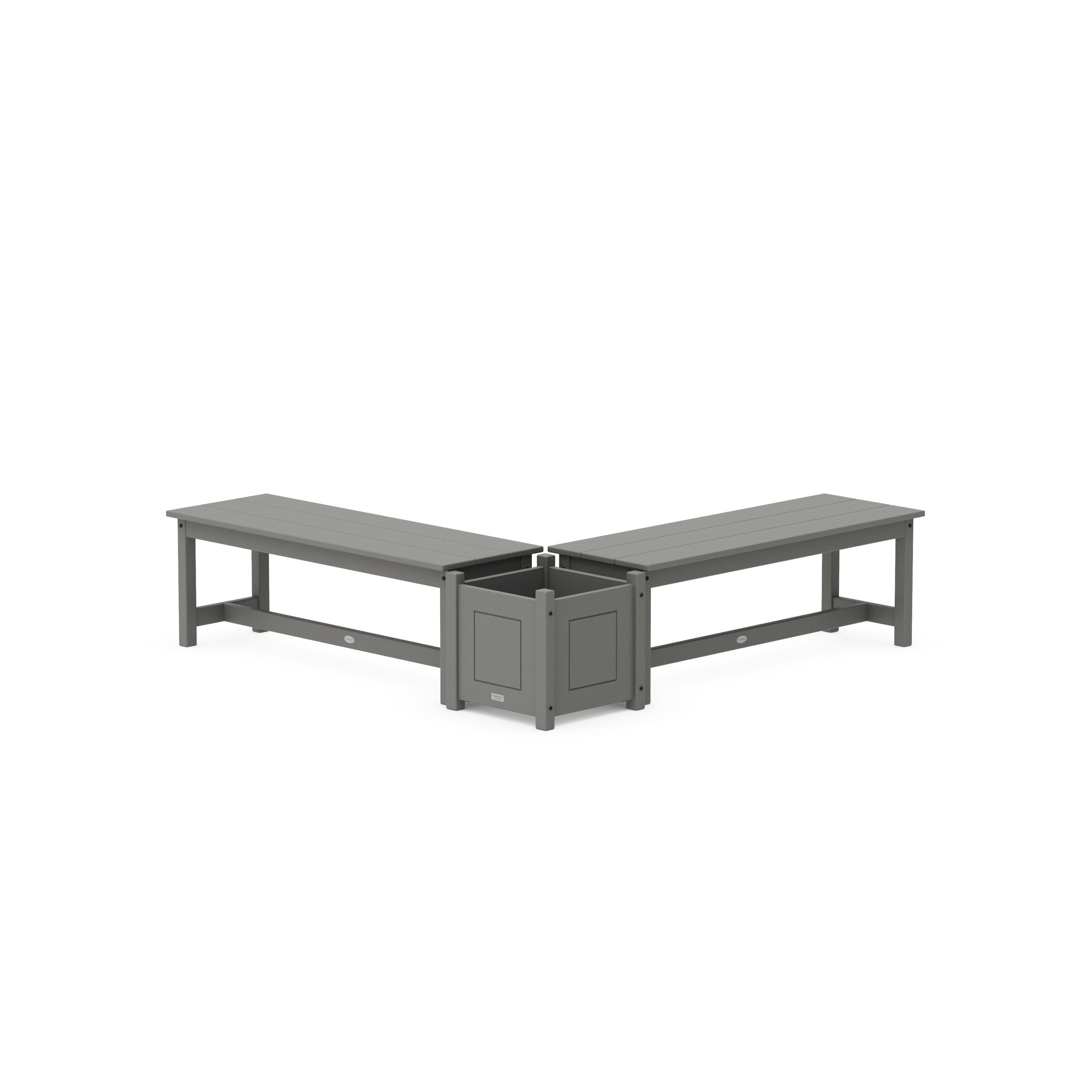 48" Country Living L- Shaped Planter Bench Set
